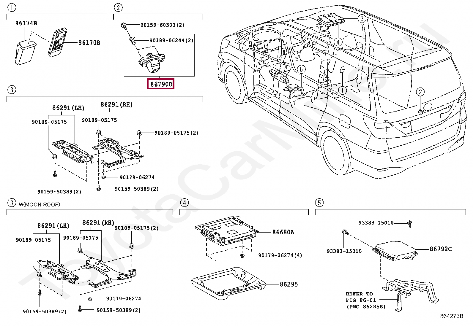 Запчасти Тойота: CAMERA ASSY, TELEVISION, RR (8679058111)