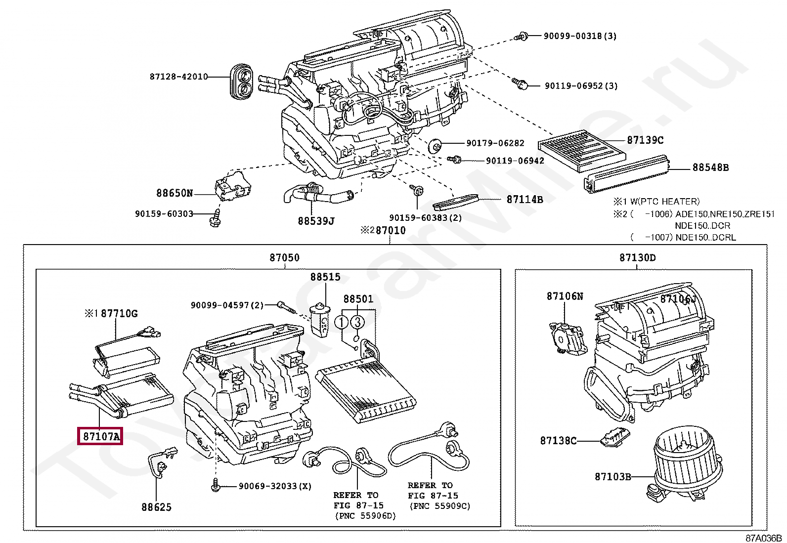Запчасти Тойота: UNIT SUB-ASSY, HEATER RADIATOR (8710702210)