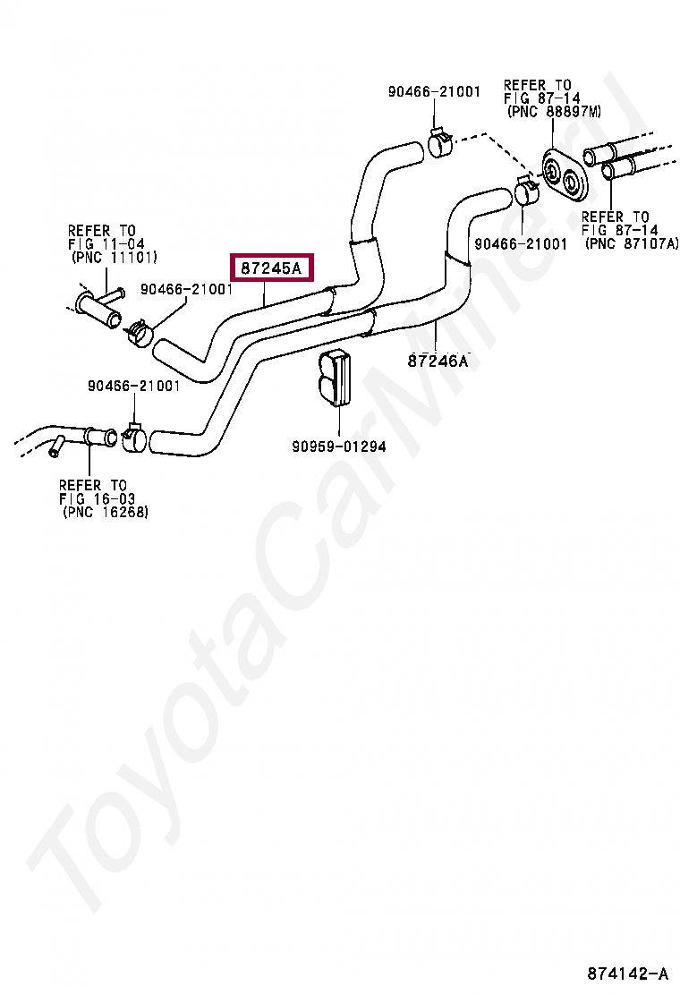Запчасти Тойота: HOSE, HEATER WATER, INLET A (8720942020)