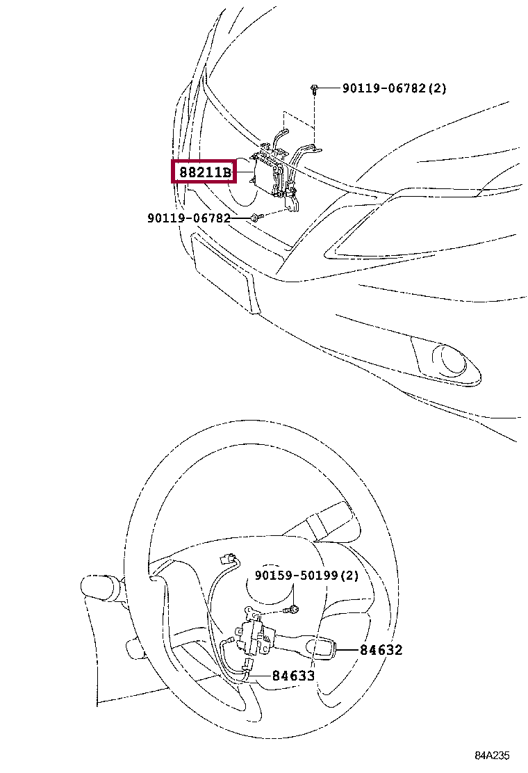 Запчасти Тойота: SENSOR ASSY, MILLIMETER WAVE RADAR (8821048111)