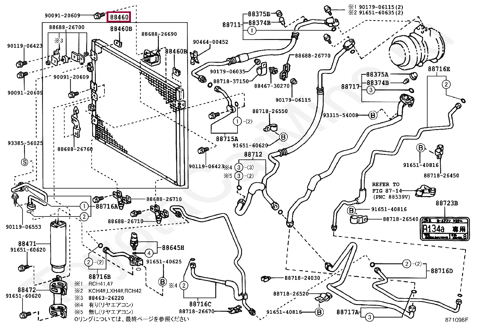 Запчасти Тойота: CONDENSER ASSY, COOLER (8846026420)