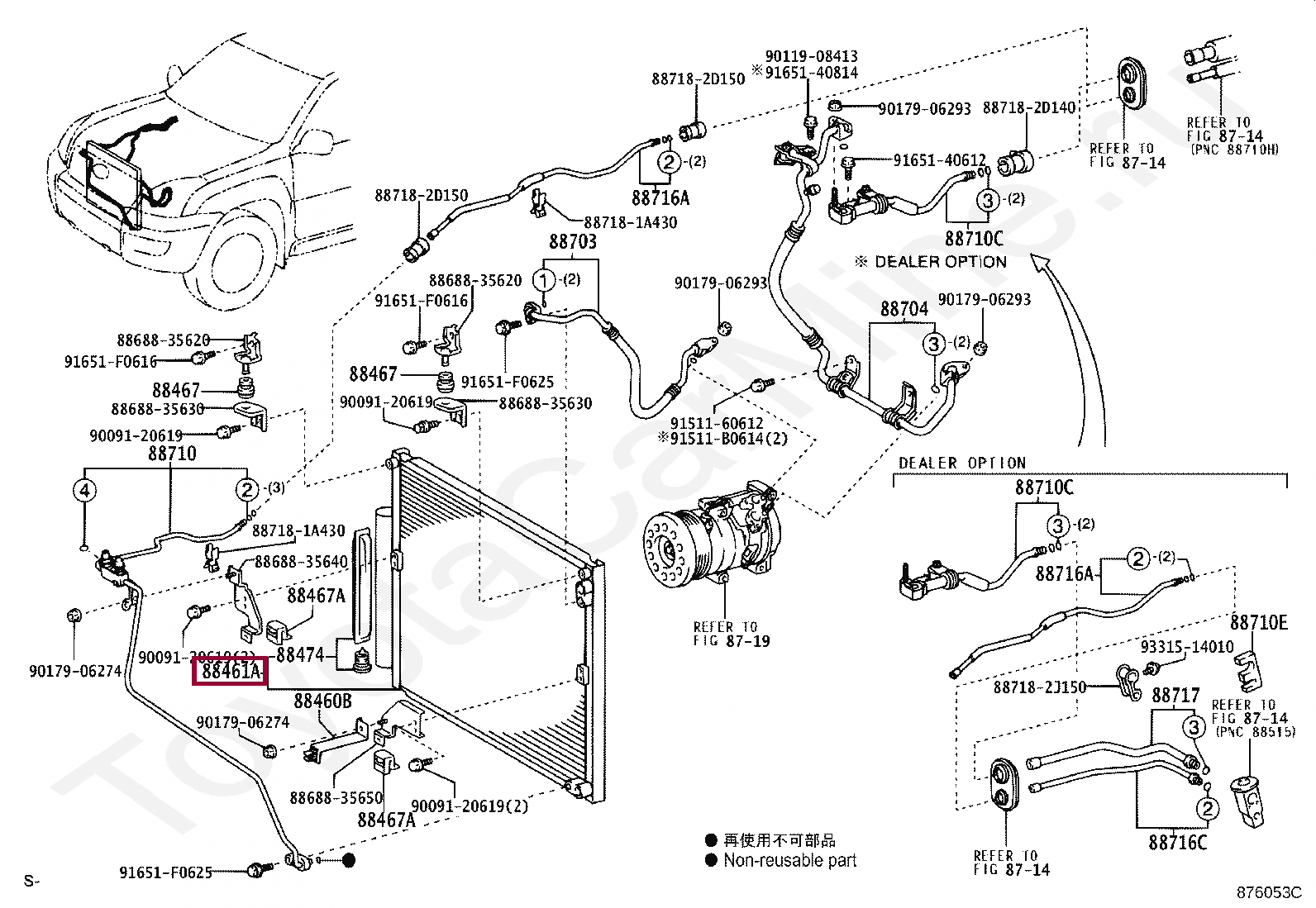 Запчасти Тойота: CORE, COOLER CONDENSER (8846160091)
