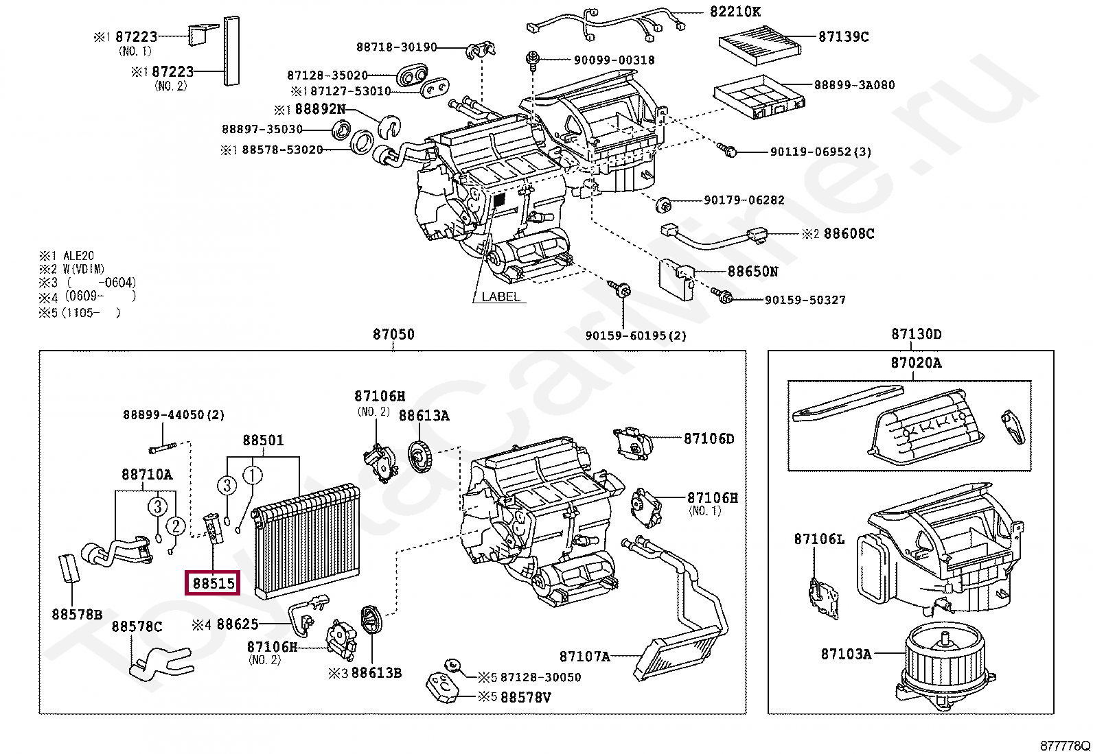 Запчасти Тойота: VALVE, COOLER EXPANSION (8851528180)