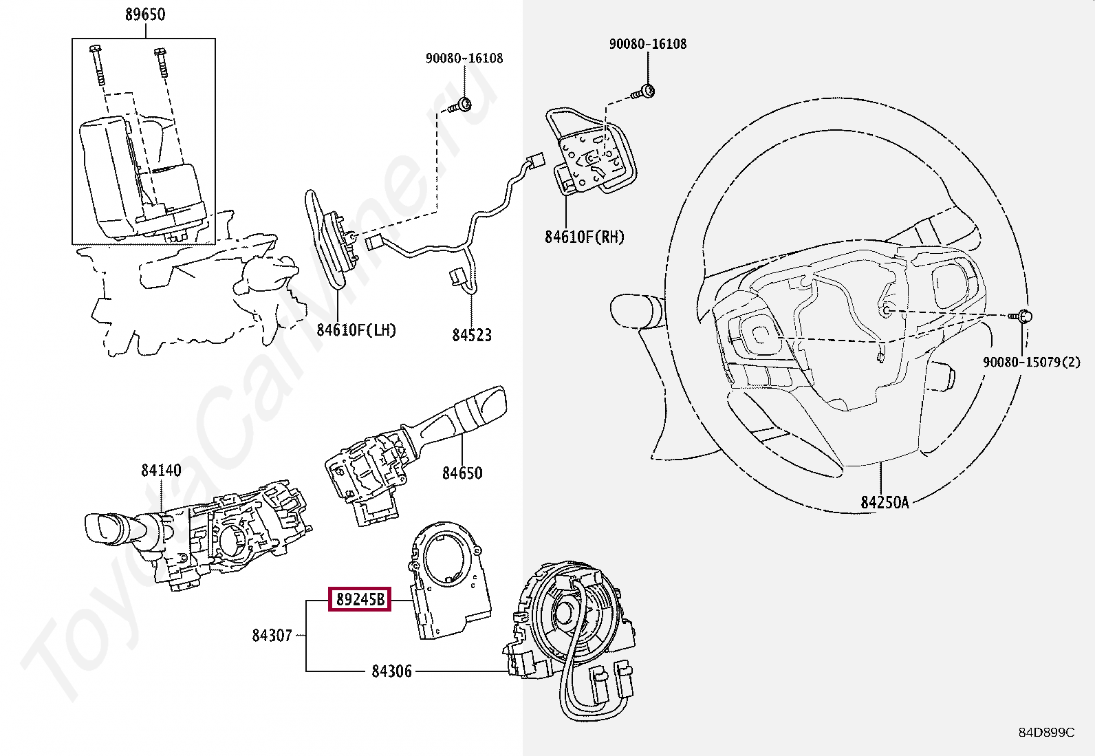 Запчасти Тойота: SENSOR, STEERING (8924509030)