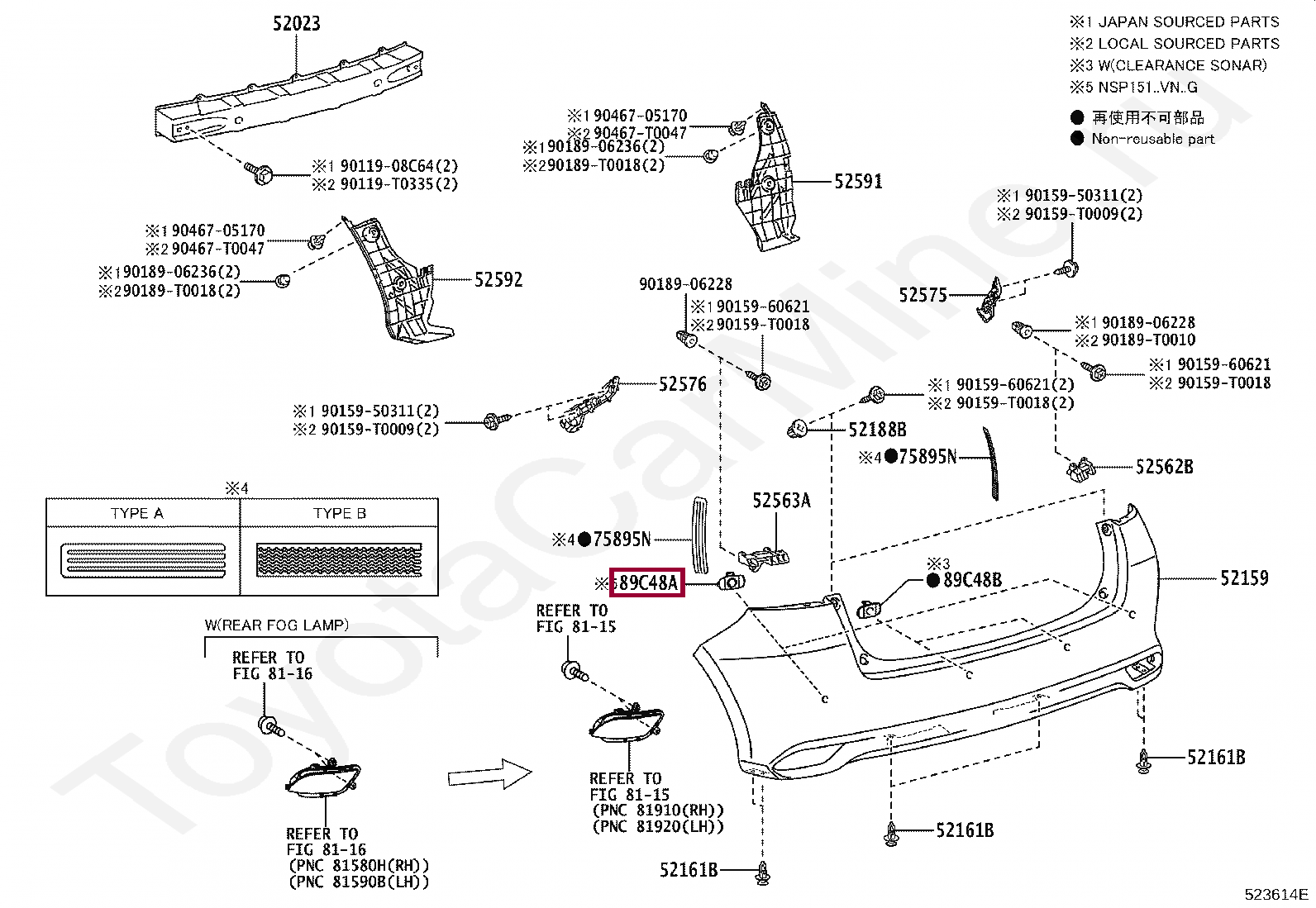 Запчасти Тойота: RETAINER, ULTRASONIC SENSOR, FRONT CORNER (893480D030)