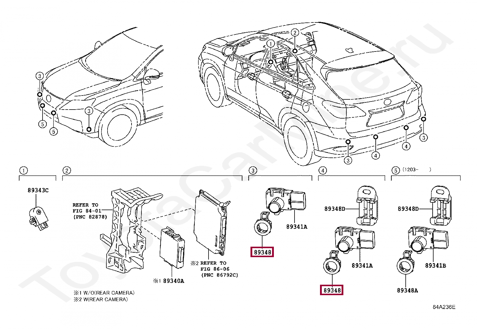 Запчасти Тойота: Окантовка датчика парковки (8934833100E4)