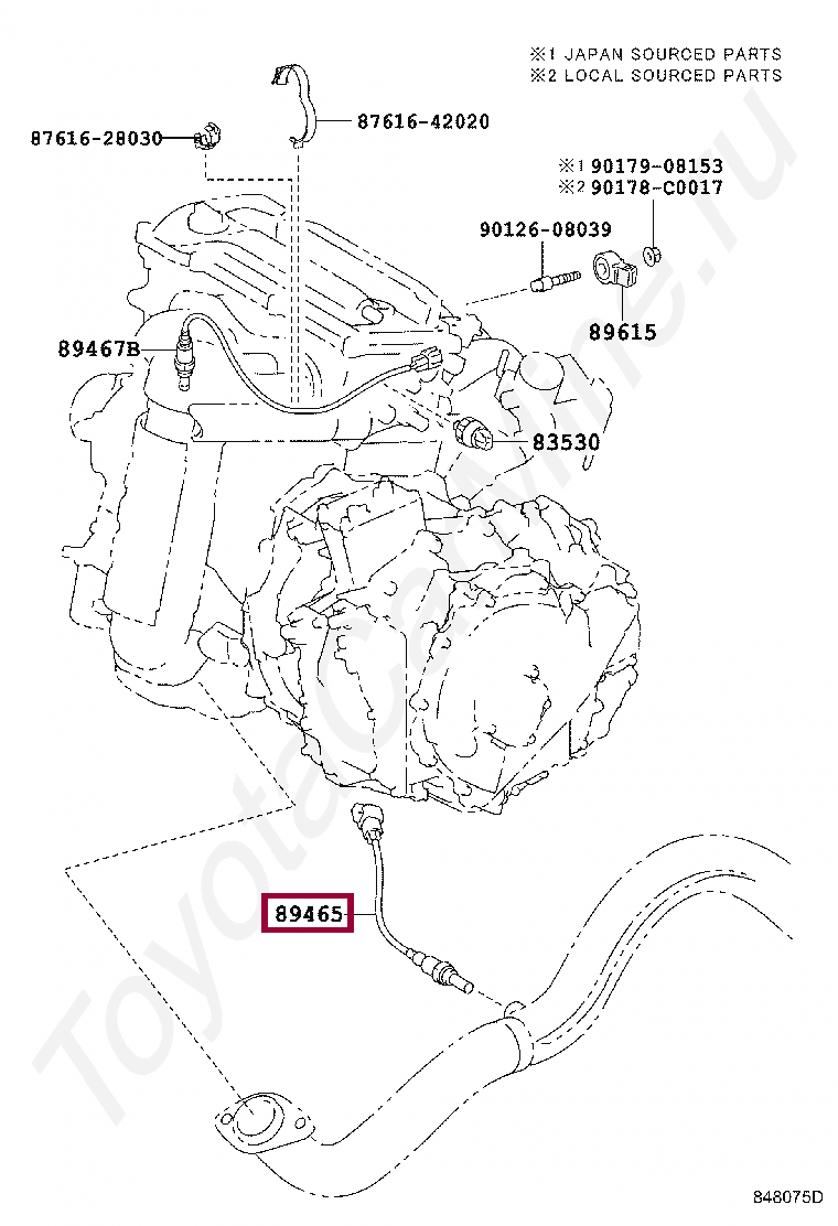 Запчасти Тойота: SENSOR, OXYGEN (8946528370)