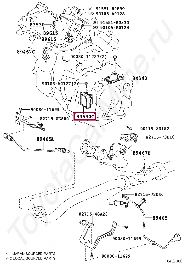 Запчасти Тойота: COMPUTER ASSY, TRANSMISSION CONTROL (895300E100)