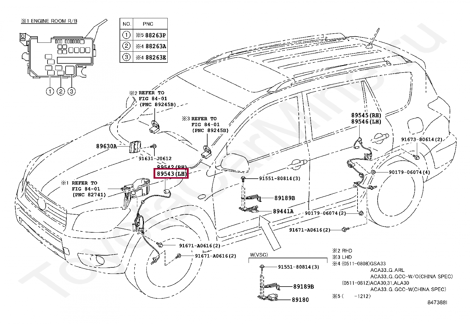 Запчасти Тойота: SENSOR, SPEED, FRONT LH (8954342050)