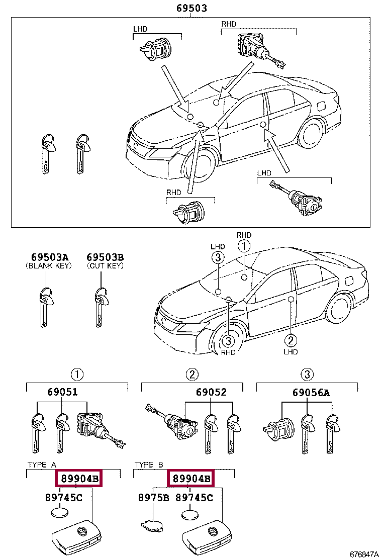 Запчасти Тойота: TRANSMITTER SUB-ASSY, ELECTRICAL KEY (8990433490)
