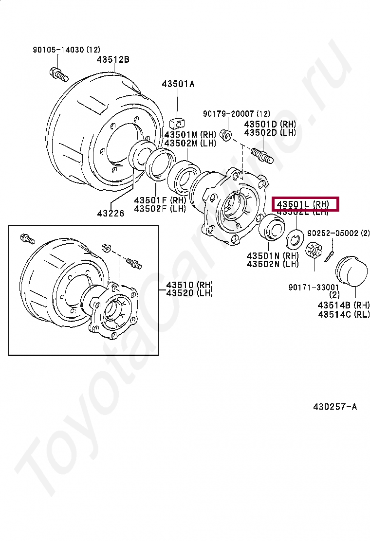 Запчасти Тойота: WASHER, CLAW (FOR FRONT AXLE HUB LH) (9021433001)