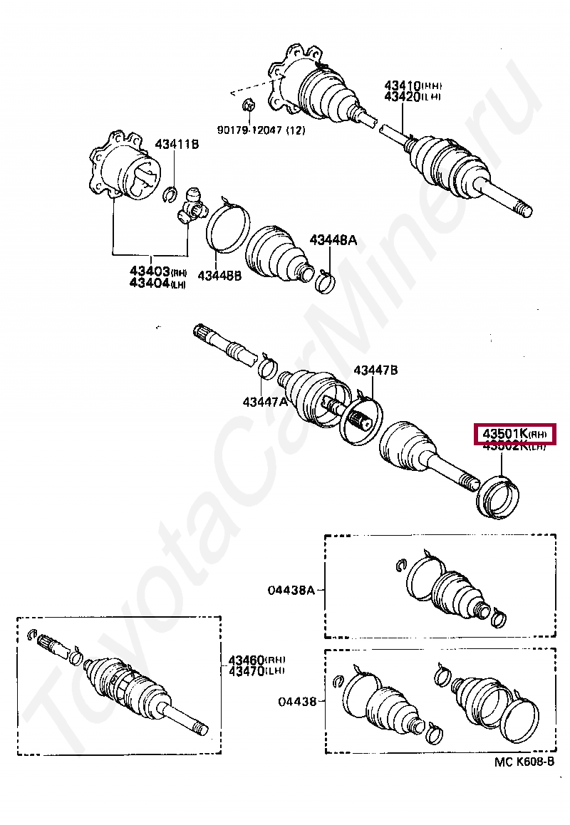 Запчасти Тойота: SEAL, DUST (FOR FRONT AXLE HUB LH) (9030476003)