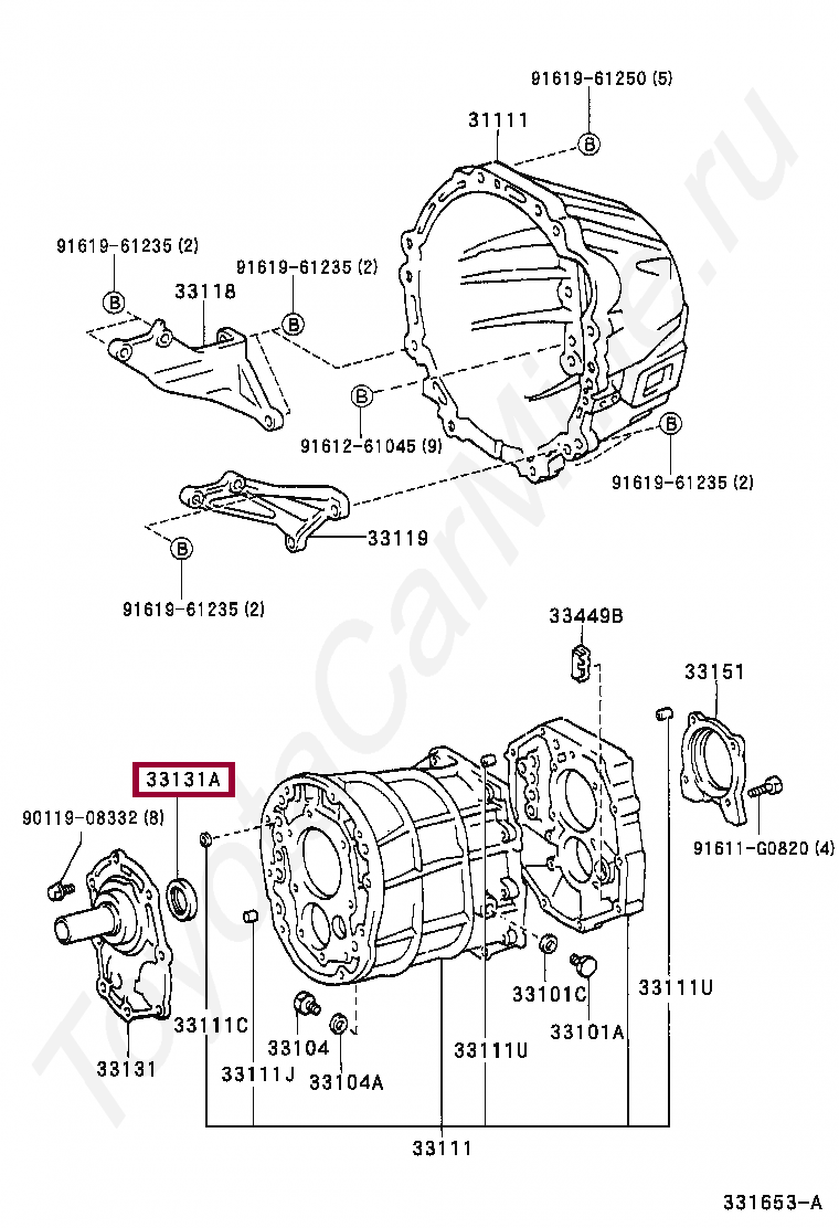 Запчасти Тойота: Сальник кпп (9031132022)
