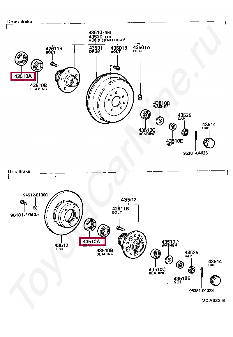Запчасти Тойота: SEAL, OIL (FOR FRONT AXLE HUB) (9031150005)