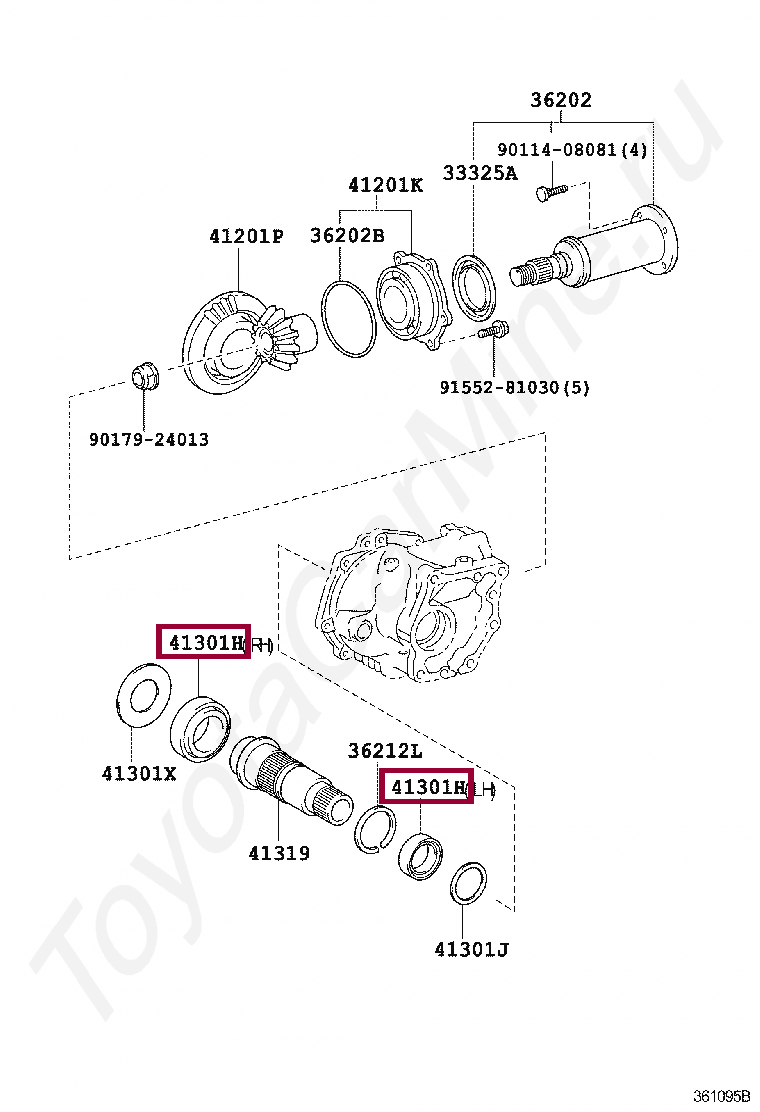 Запчасти Тойота: BEARING(FOR RING GEAR MOUNTING CASE) (9036656004)