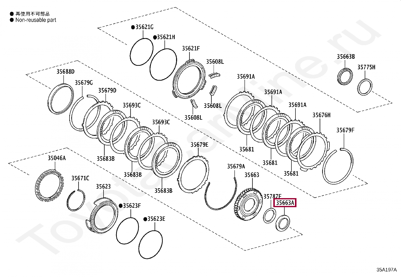 Запчасти Тойота: BEARING, THRUST NEEDLE ROLLER, NO.1 (9037460001)