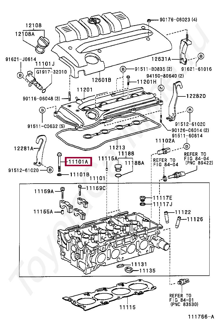 Запчасти Тойота: BOLT(FOR CYLINDER HEAD SET) (9091002141)