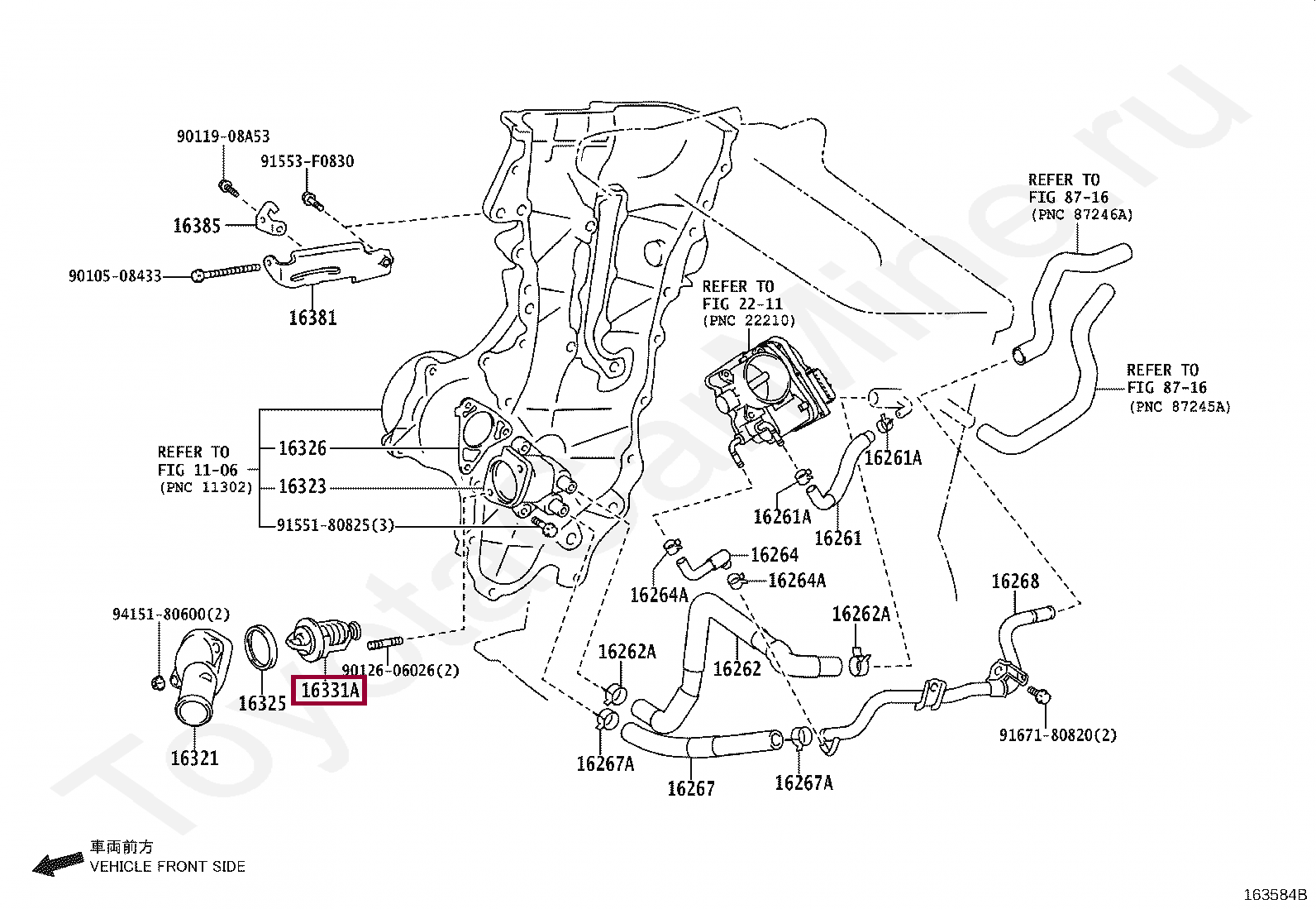 Запчасти Тойота: THERMOSTAT (9091603144)