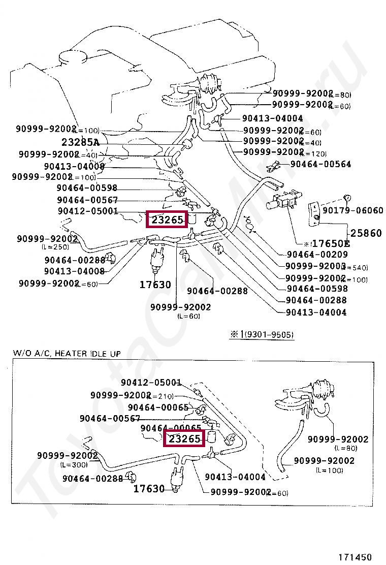 Запчасти Тойота: FILTER, GAS, NO.1 (9092506009)