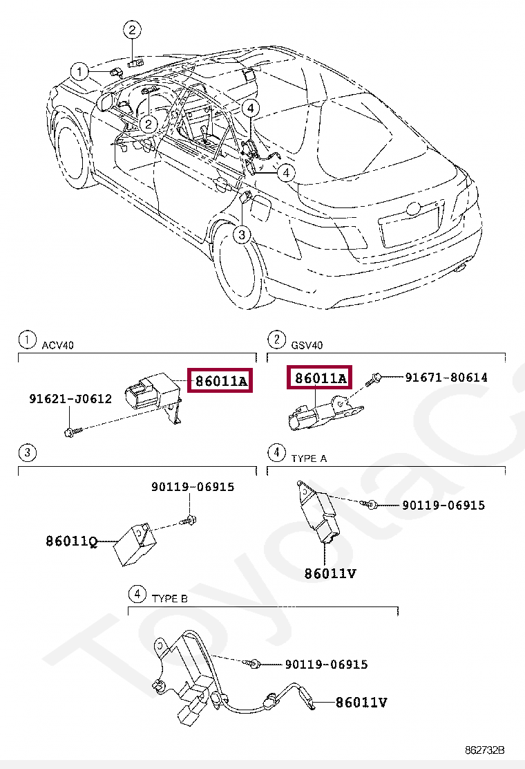 Запчасти Тойота: CONDENSER, RADIO SETTING (9098004182)