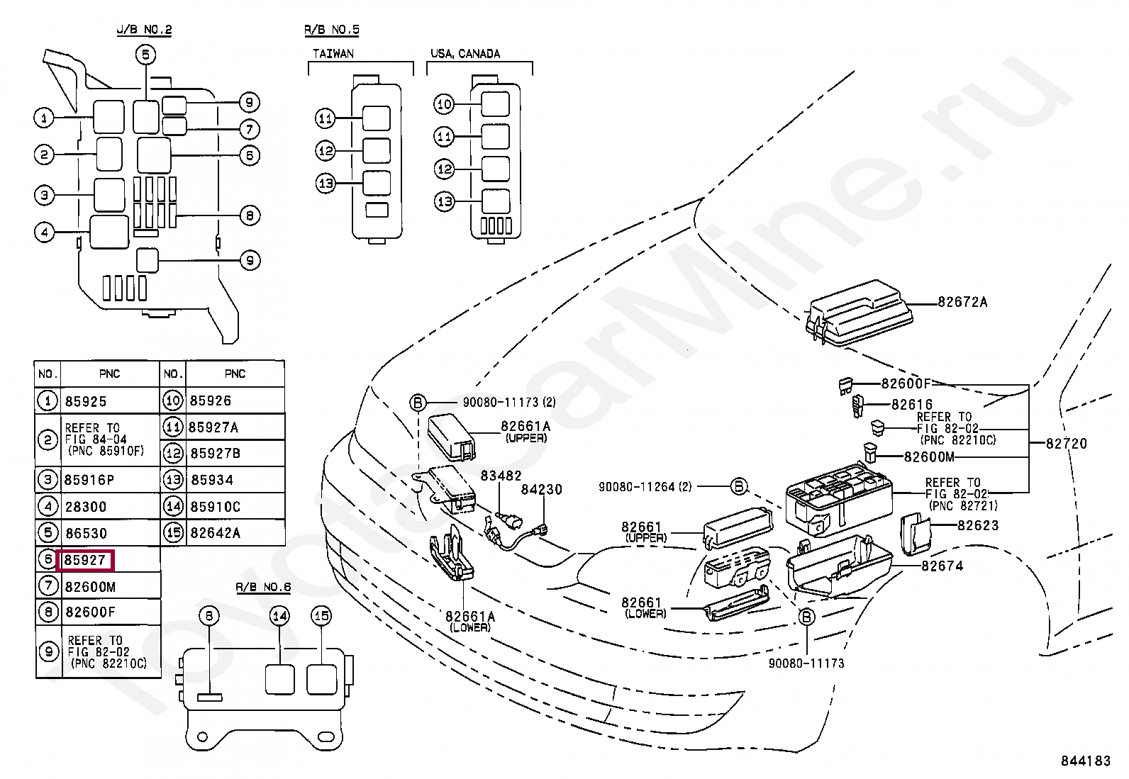 Запчасти Тойота: RELAY, COOLING FAN (9008087015)