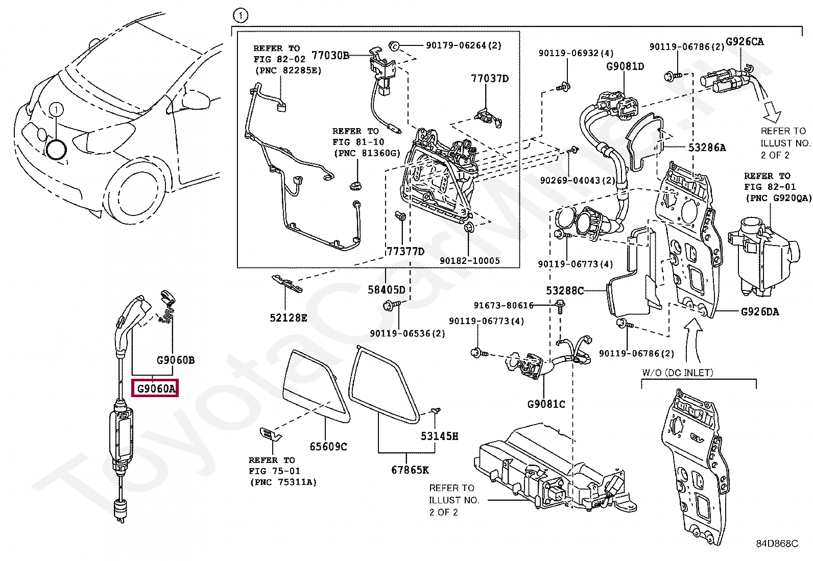Запчасти Тойота: CABLE ASSY, ELECTRIC VEHICLE CHARGER (G906047190)