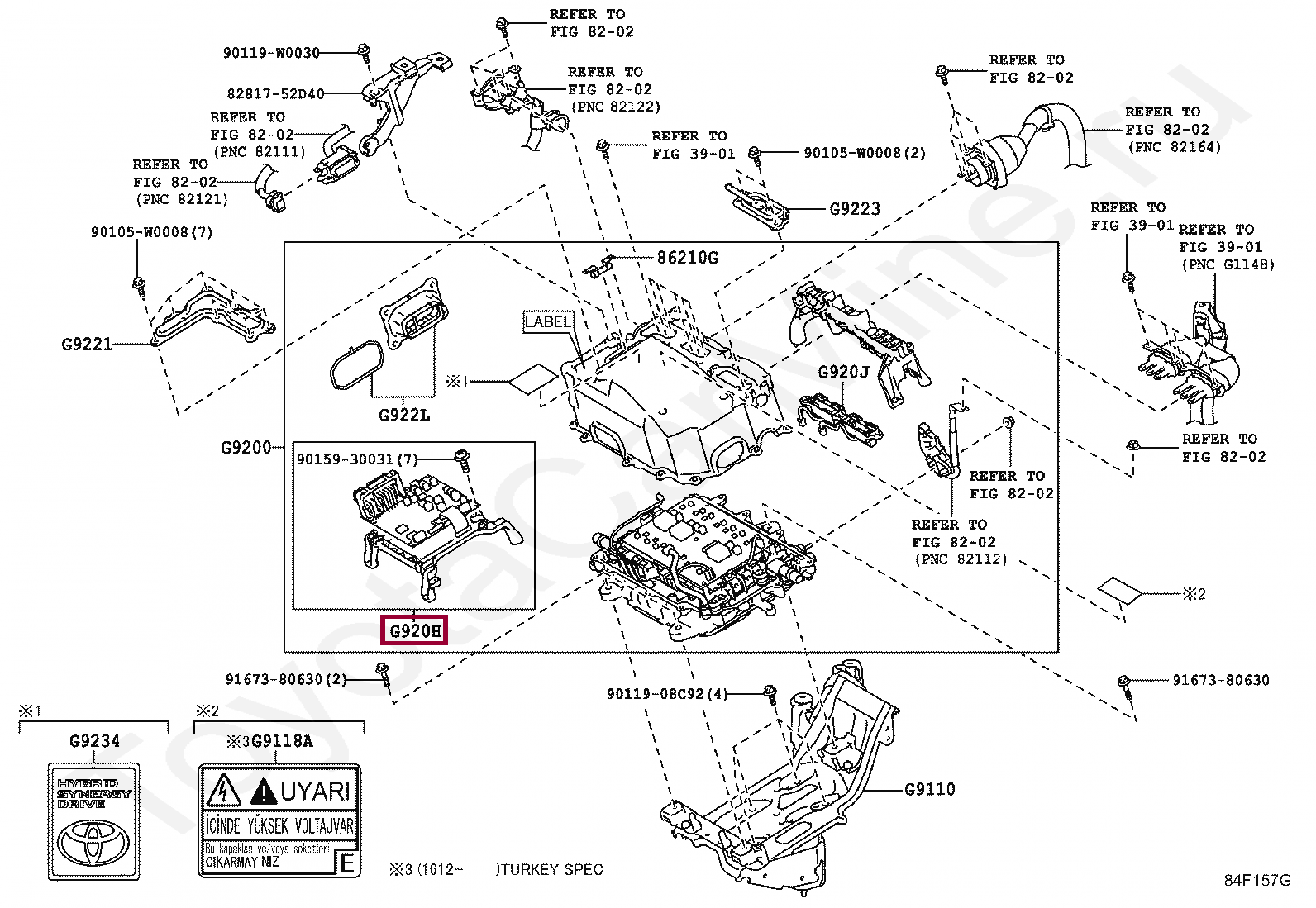 Запчасти Тойота: COMPUTER SUB-ASSY, MOTOR GENERATOR CONTROL (G920H52060)